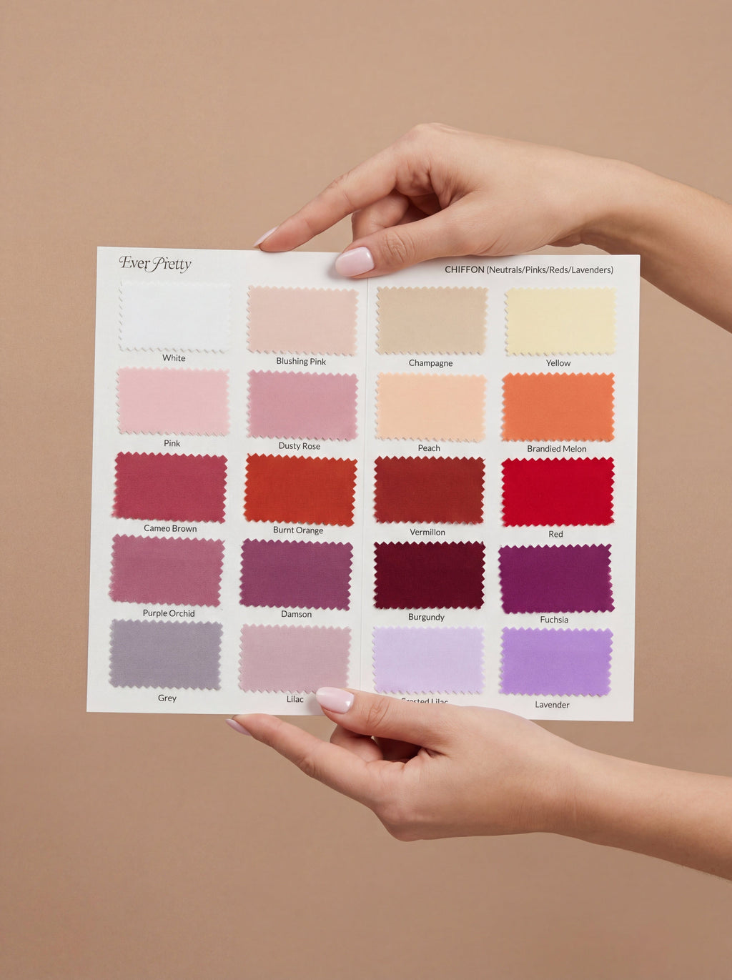Chiffon Colour Swatches & Samples - Ever-Pretty UK